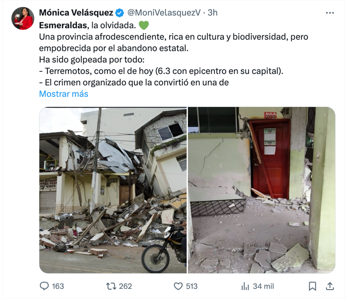 Esmeraldas Ecuador Earthquake 2025