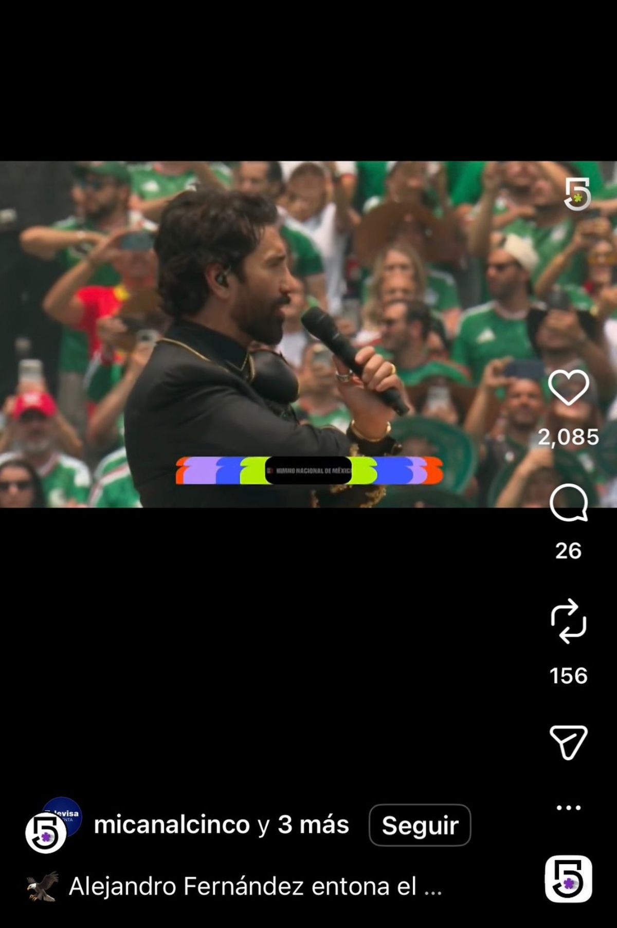 Alejandro Fernández at the World Cup, singing the Mexican national anthem